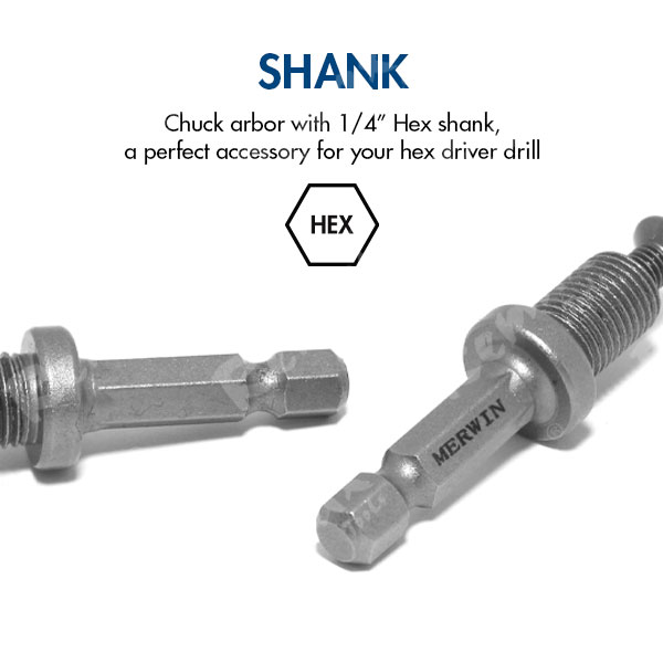 CHUCK ARBOR WITH SCREW (1/4" HEX) - REMAX TOOLSREMAX TOOLS